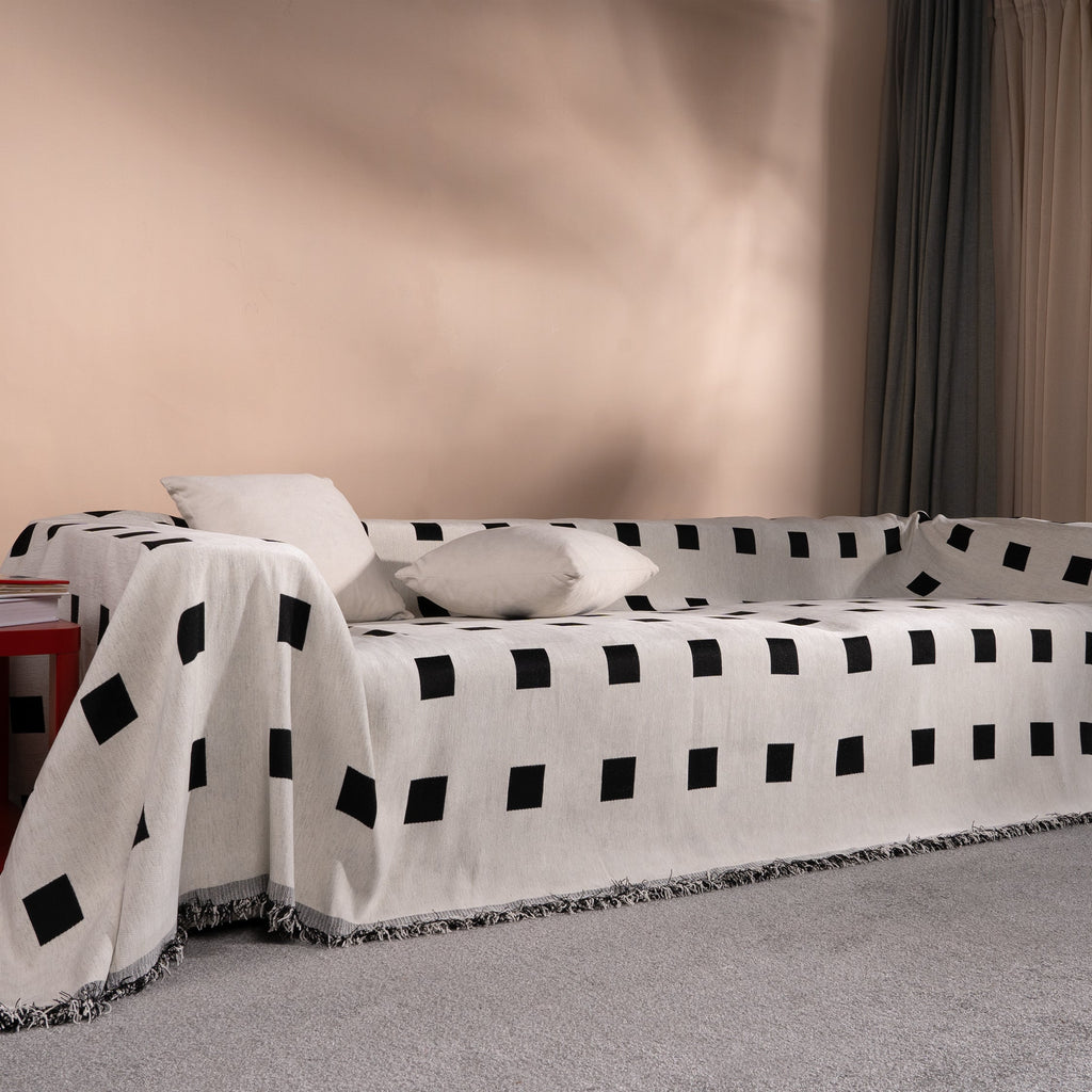 Checkered Onyx Reversible Comfort Sofa / Couch Cover -Final Sale – The ...