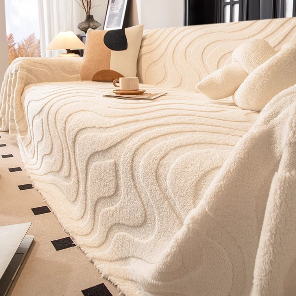 Wavy Plush Scratch-Resistant Summer Sofa/Couch Cover – The Slashop